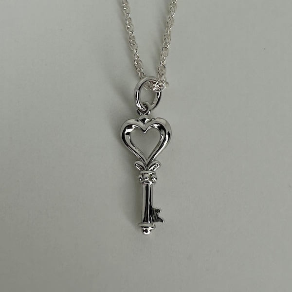 Heart Key Necklace - Etsy