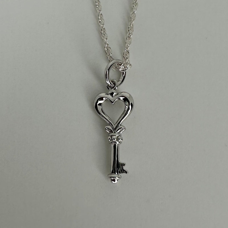 Heart Key Necklace - Etsy
