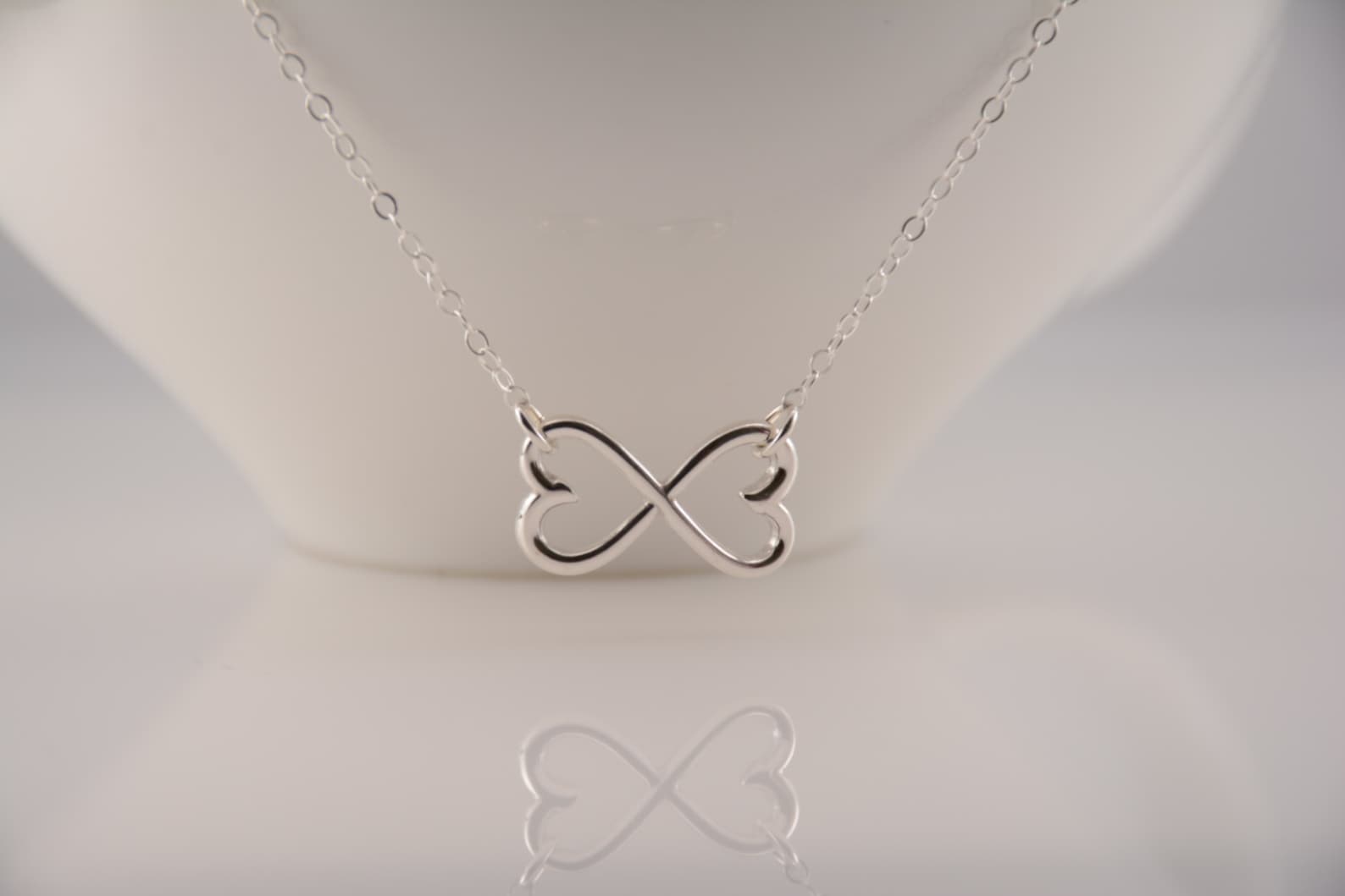 Infinity Heart Necklace. Sterling Silver Infinity Heart - Etsy