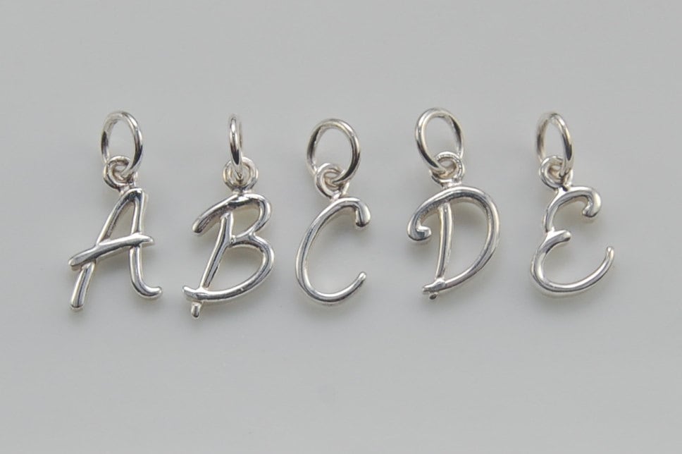 Sterling Silver Initial Charm Personalized Charm for - Etsy