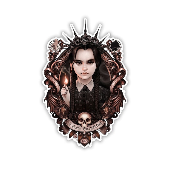 Wednesday Addams Vinyl Sticker | Etsy