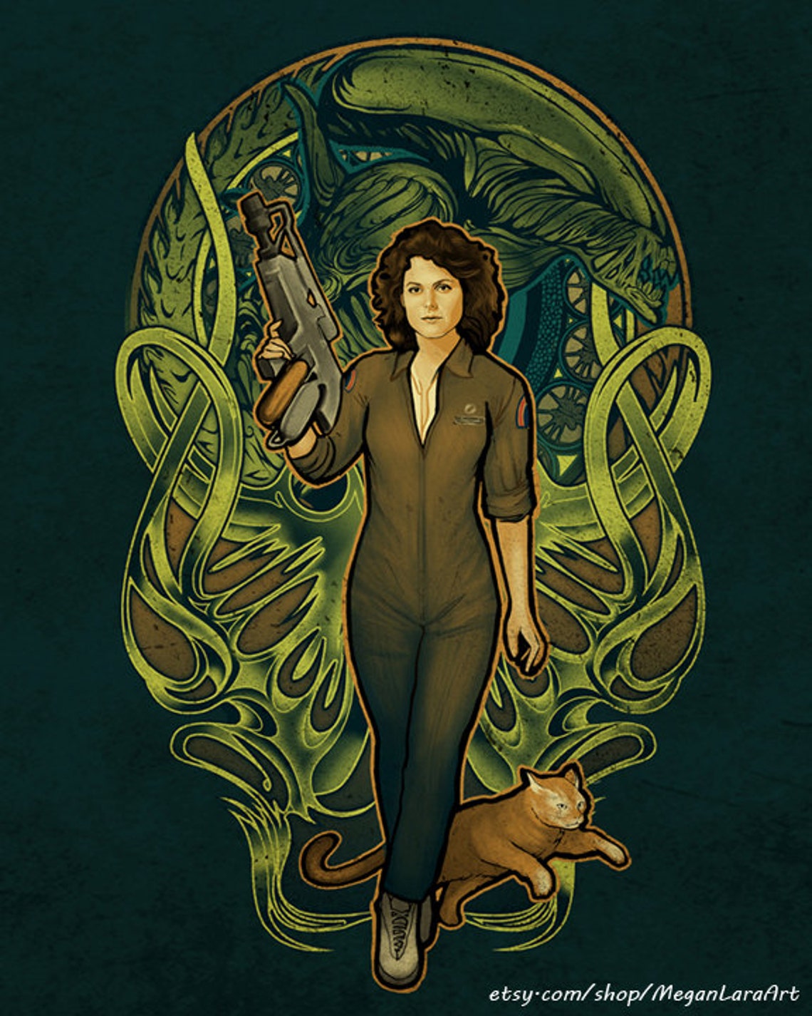 Ripley and Jonesy of Alien Poster Print - Etsy