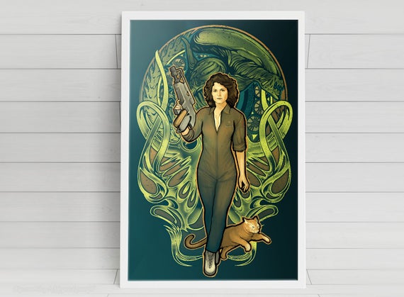Ripley and Jonesy of Alien Poster Print - Etsy
