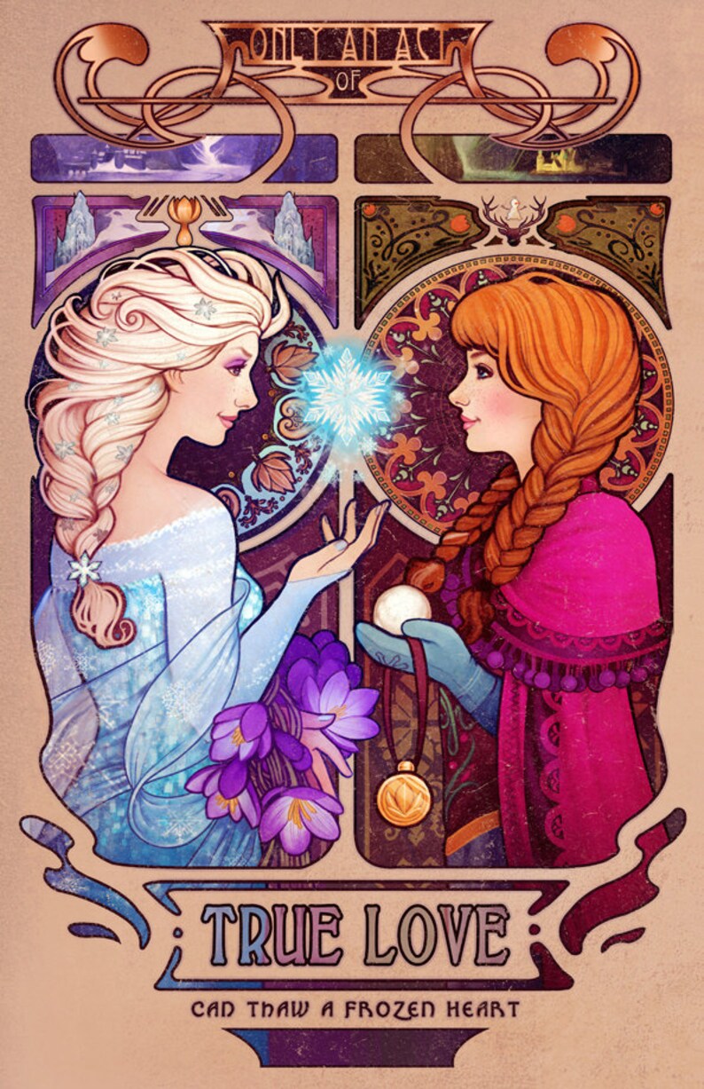 Anna & Elsa Poster Print - Etsy