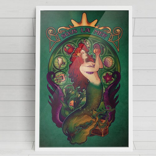 Ariel Little Mermaid Poster Print - Etsy