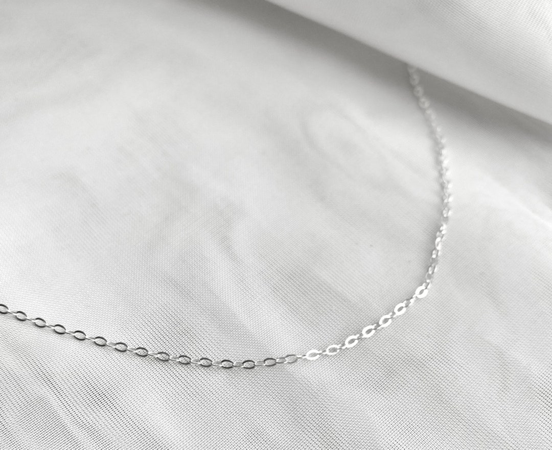 Dainty Sterling Silver Cable Chain, Minimalist Necklace - Etsy