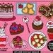 Valentine's Day Foods Clipart Set zip-a-dee-doo-dah - Etsy