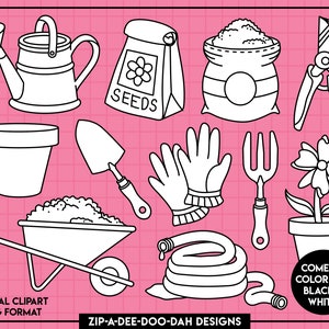 Spring Garden Clipart Set zip-a-dee-doo-dah Designs - Etsy