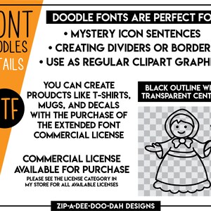 Cinderella Doodle Font zip-a-dee-doo-dah Designs - Etsy