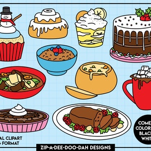 Winter Food Clipart Set zip-a-dee-doo-dah Designs - Etsy