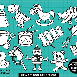 Toys Clipart Set zip-a-dee-doo-dah Designs - Etsy