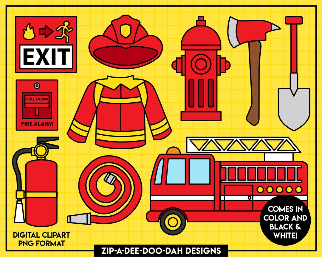 Fire Safety Clipart Set zip-a-dee-doo-dah Designs - Etsy