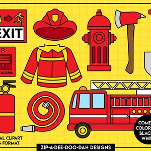 Fire Safety Clipart Set zip-a-dee-doo-dah Designs - Etsy