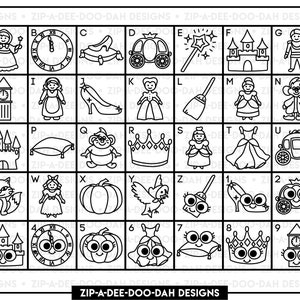Cinderella Doodle Font zip-a-dee-doo-dah Designs - Etsy