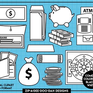 Money Clipart Set zip-a-dee-doo-dah Designs - Etsy