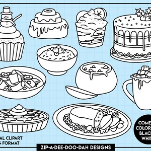 Winter Food Clipart Set zip-a-dee-doo-dah Designs - Etsy