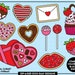 Valentine's Day Sweet Treats Clipart Set - Etsy