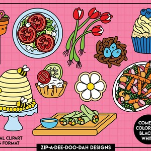 Spring Food Clipart Set zip-a-dee-doo-dah Designs - Etsy
