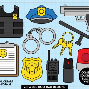 Police Clipart Set zip-a-dee-doo-dah Designs - Etsy