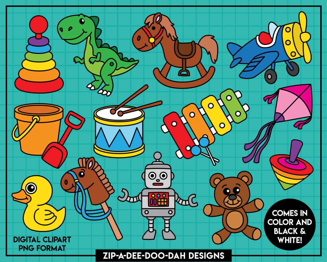 Toys Clipart Set zip-a-dee-doo-dah Designs - Etsy