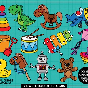 Toys Clipart Set zip-a-dee-doo-dah Designs - Etsy
