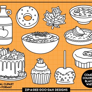 Fall Food Clipart Set zip-a-dee-doo-dah Designs - Etsy