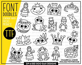 Beauty and the Beast Doodle Font zip-a-dee-doo-dah Designs | Etsy