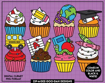 Halloween Cupcakes Clipart Set zip-a-dee-doo-dah Designs - Etsy