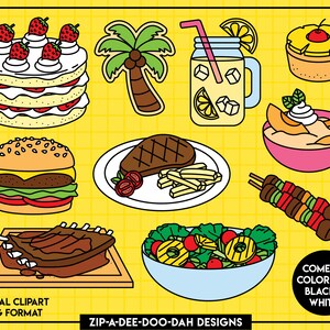 Summer Food Clipart Set zip-a-dee-doo-dah Designs - Etsy