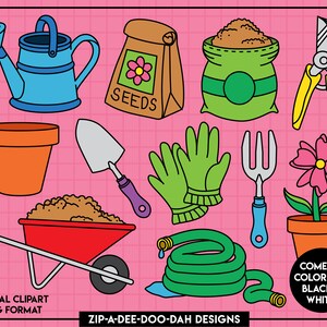 Spring Garden Clipart Set zip-a-dee-doo-dah Designs - Etsy