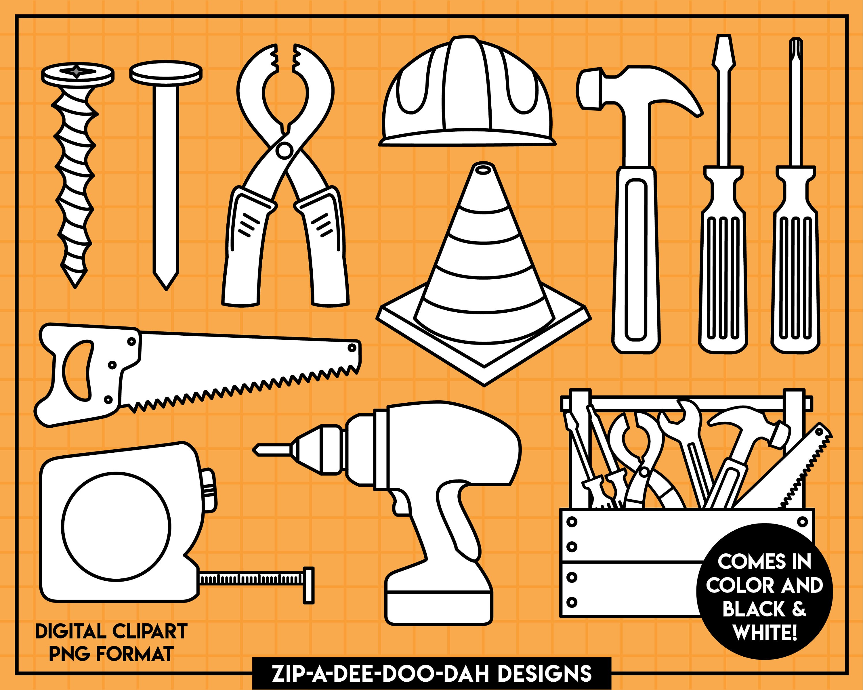Tools Clipart Set zip-a-dee-doo-dah Designs - Etsy