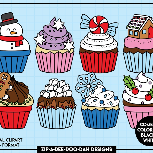 Cupcake Clipart - Etsy