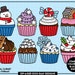 Winter Cupcakes Clipart Set zip-a-dee-doo-dah (Instant Download) - Etsy