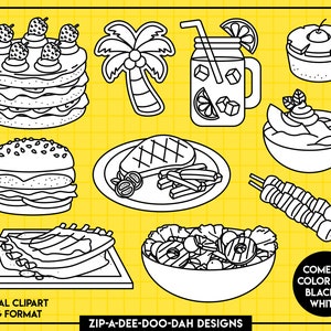 Summer Food Clipart Set zip-a-dee-doo-dah Designs - Etsy
