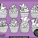 Mardi Gras Cupcakes Clipart Set zip-a-dee-doo-dah Designs - Etsy
