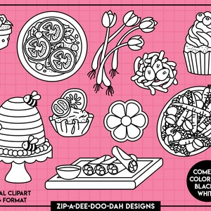 Spring Food Clipart Set zip-a-dee-doo-dah Designs - Etsy