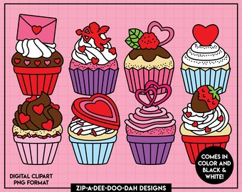Halloween Cupcakes Clipart Set zip-a-dee-doo-dah Designs - Etsy