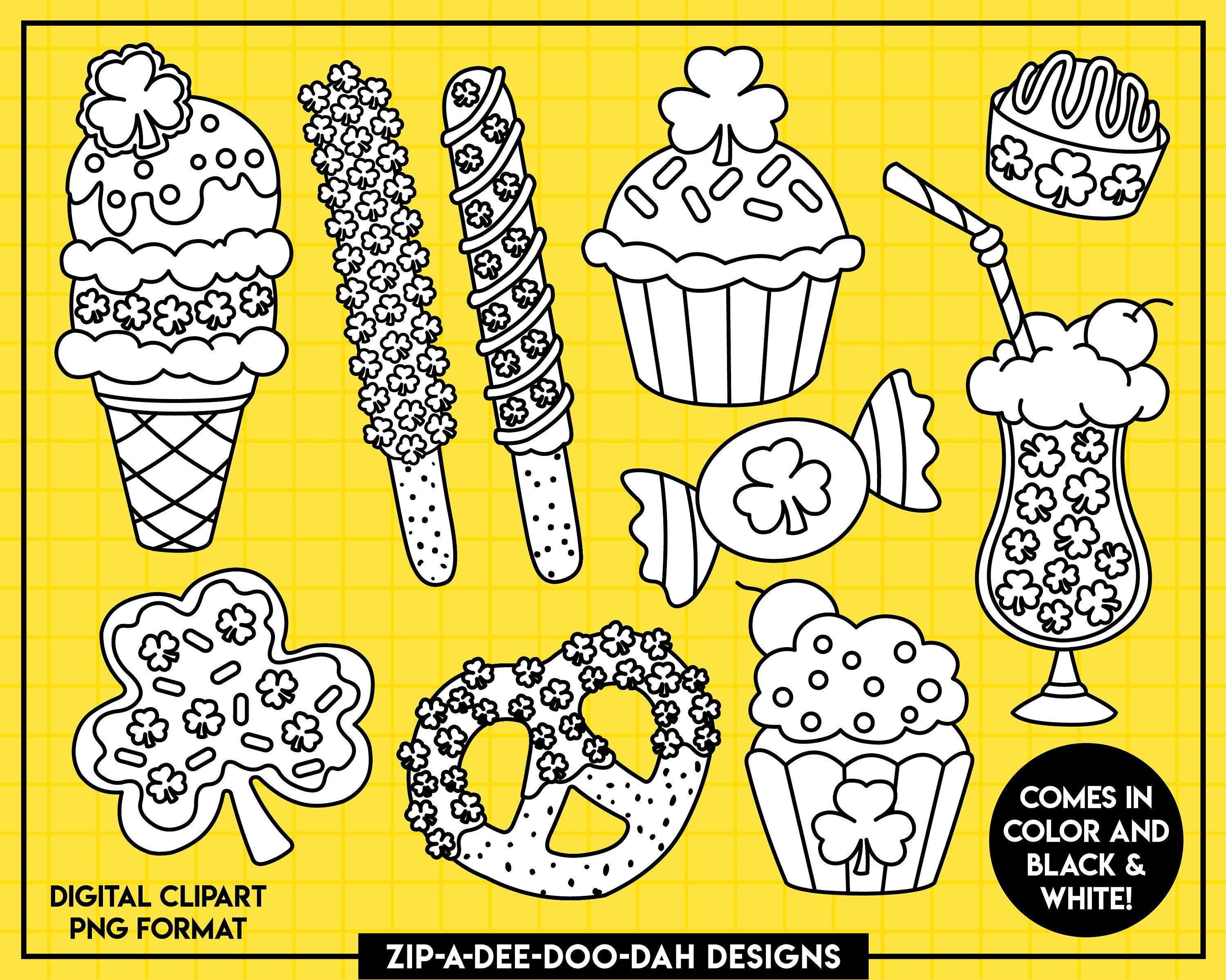 St Patrick's Day Treats Clipart Set zip-a-dee-doo-dah Designs - Etsy