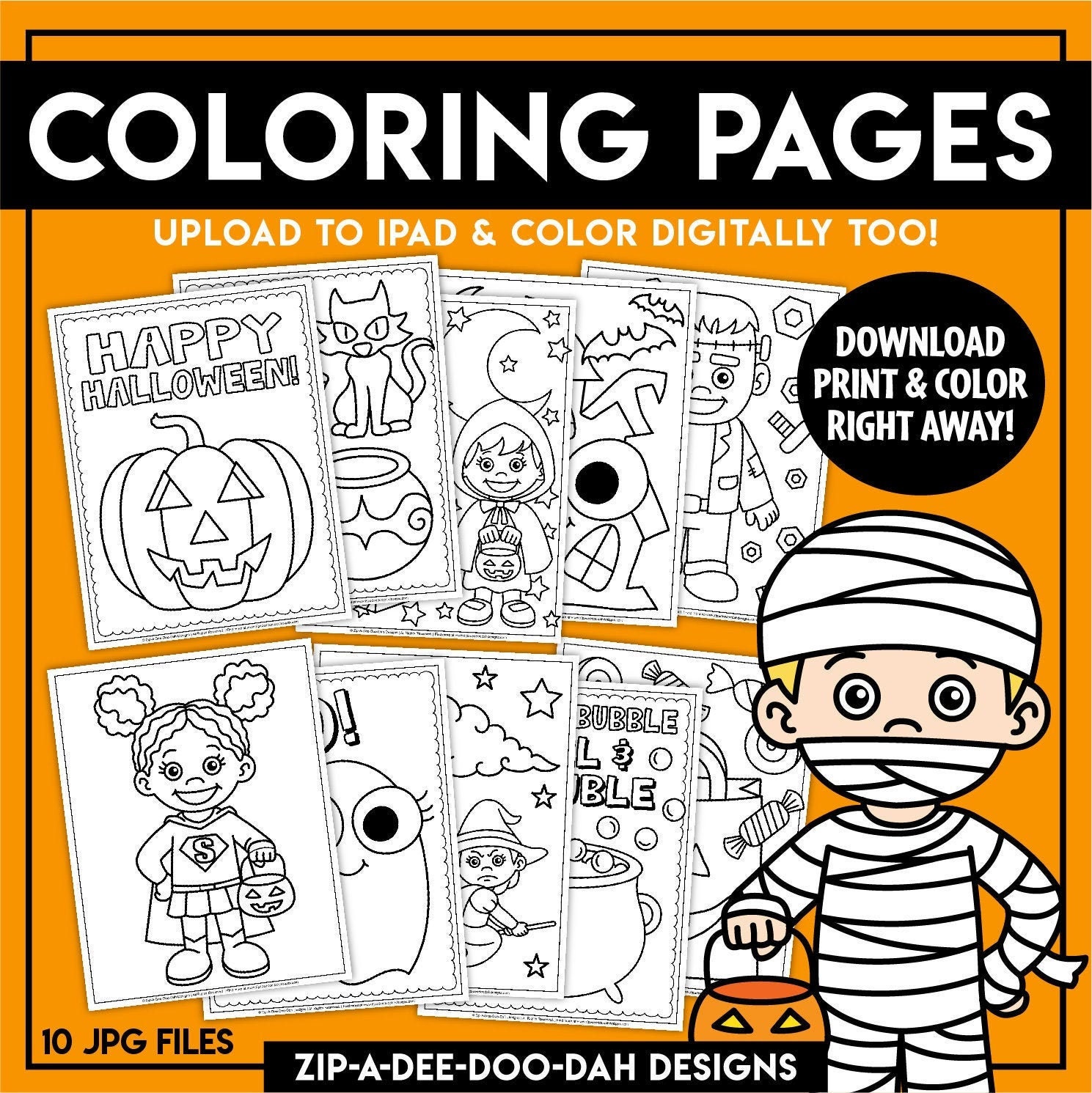 Zip Coloring Page
