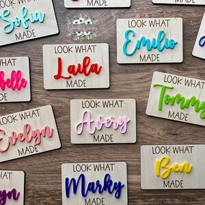 Personalized Look What I Made Magnet, Kids' Name Magnets, Artwork ...