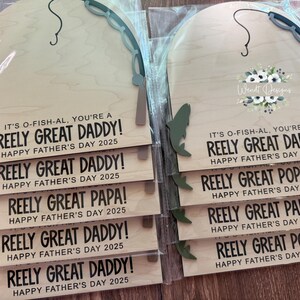 Father’s Day Handprint Fishing Sign, Reely Great Daddy, Reel Great Dad ...