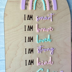 Personalized Affirmation Boards, Boho Rainbow Decor, Acrylic ...