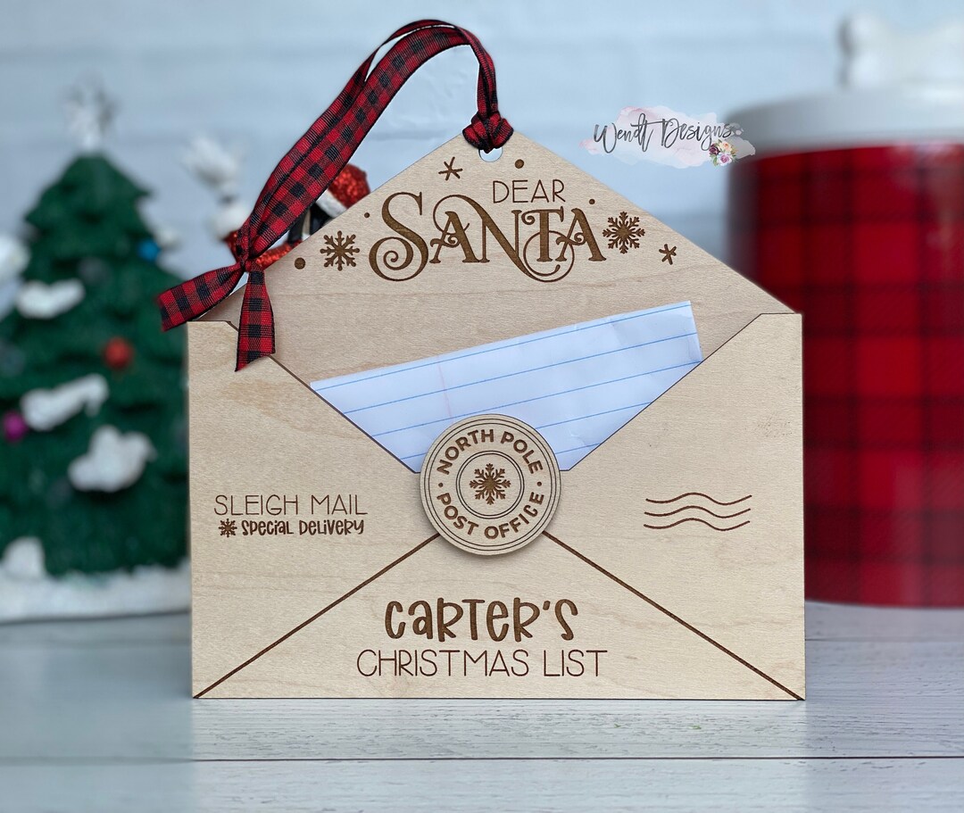 Letter to Santa Personalized Ornament, Christmas List Keepsake, Dear ...