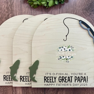 Father’s Day Handprint Fishing Sign, Reely Great Daddy, Reel Great Dad ...