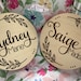 Engraved Mini Name Round, Personalized Baby Name Announcement, Newborn ...