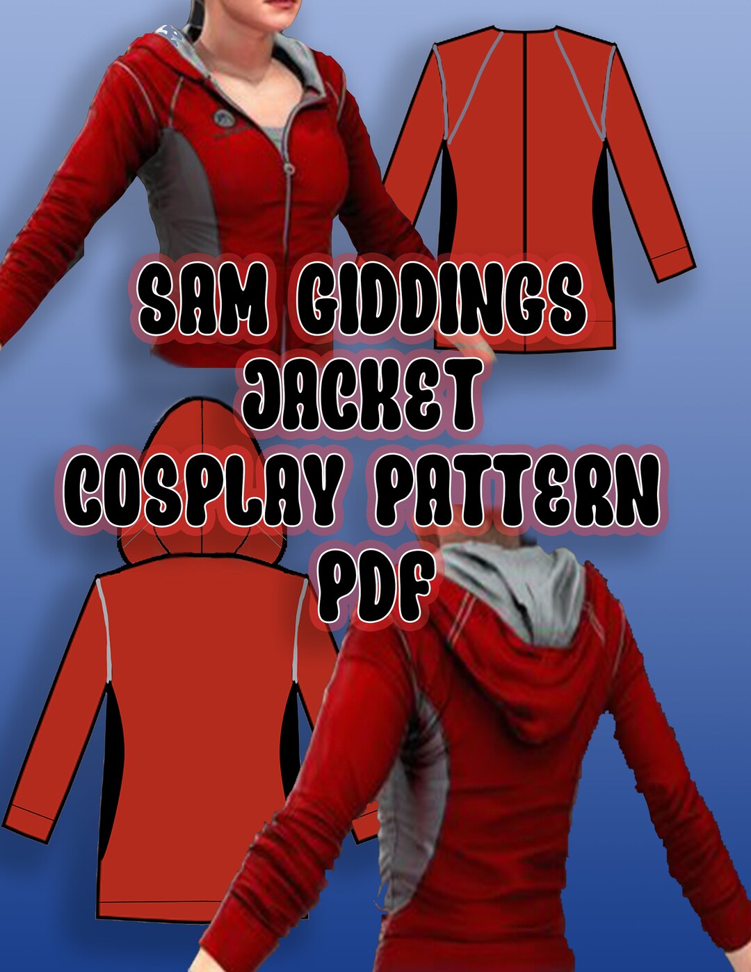 Sam Giddings Climbing Jacket PDF Pattern || for Cosplay || Until Dawn Inspired Print Your Own ...
