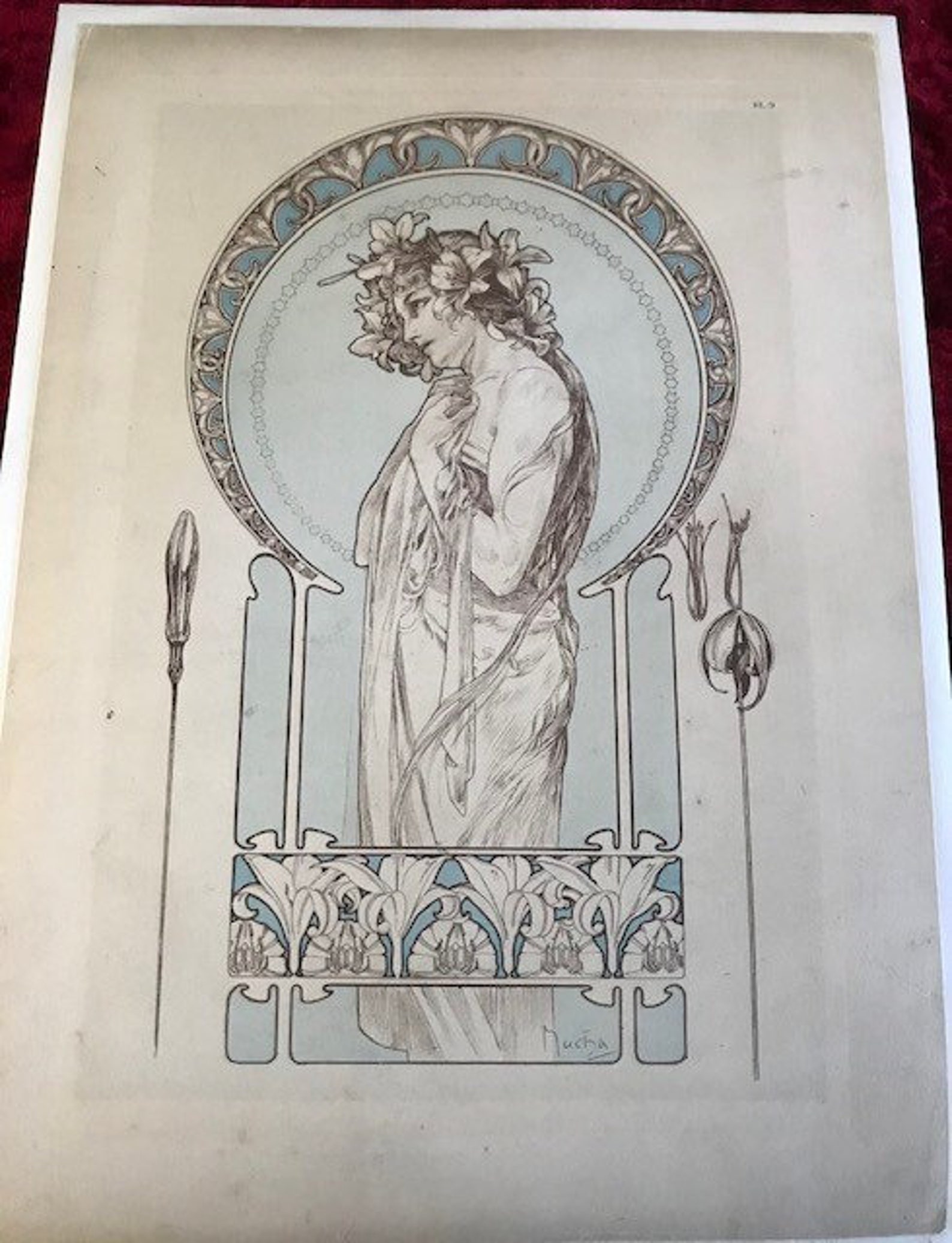 Alphonse Mucha Original 1902 Lithograph From Documents Decoratifs ...