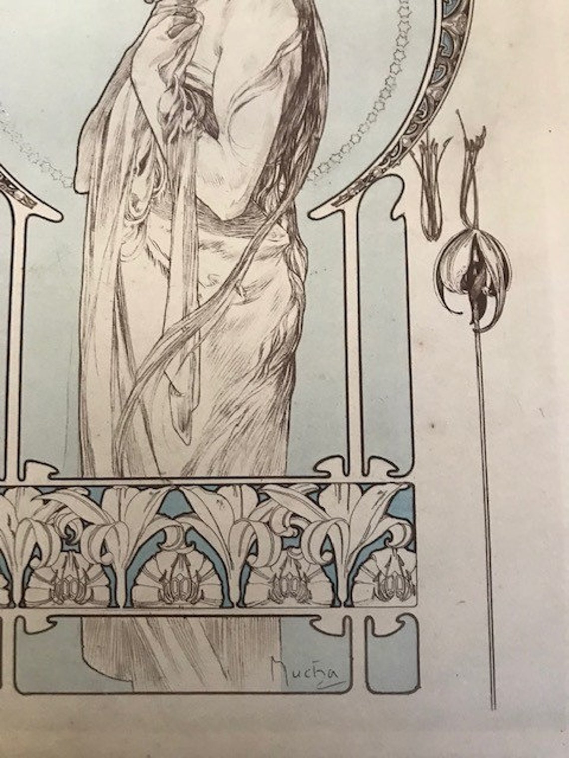 Alphonse Mucha Original 1902 Lithograph From Documents Decoratifs ...
