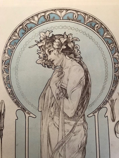 Alphonse Mucha Original 1902 Lithograph From Documents Decoratifs ...