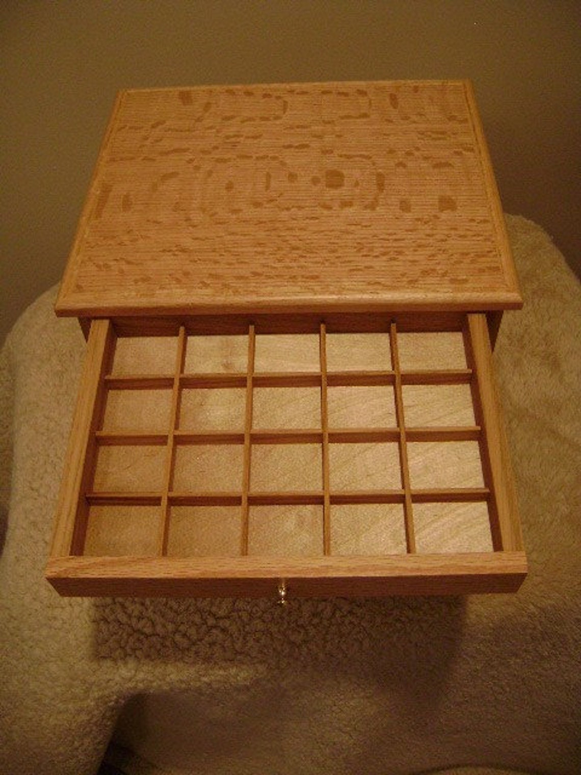 Handcrafted White Oak Jewelry Box 5 Drawers - Etsy